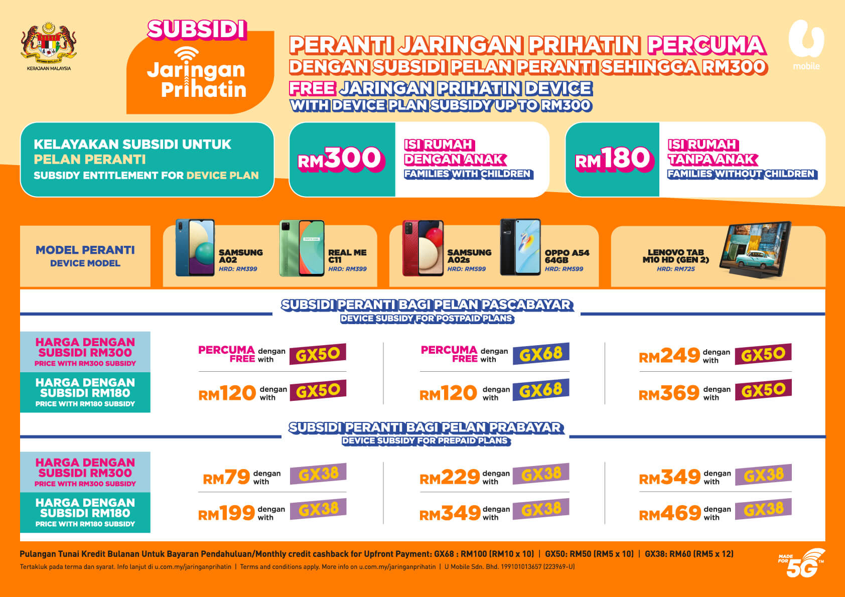 U Mobile | Free Devices With Bundle & Unlimited Data Plans From RM15