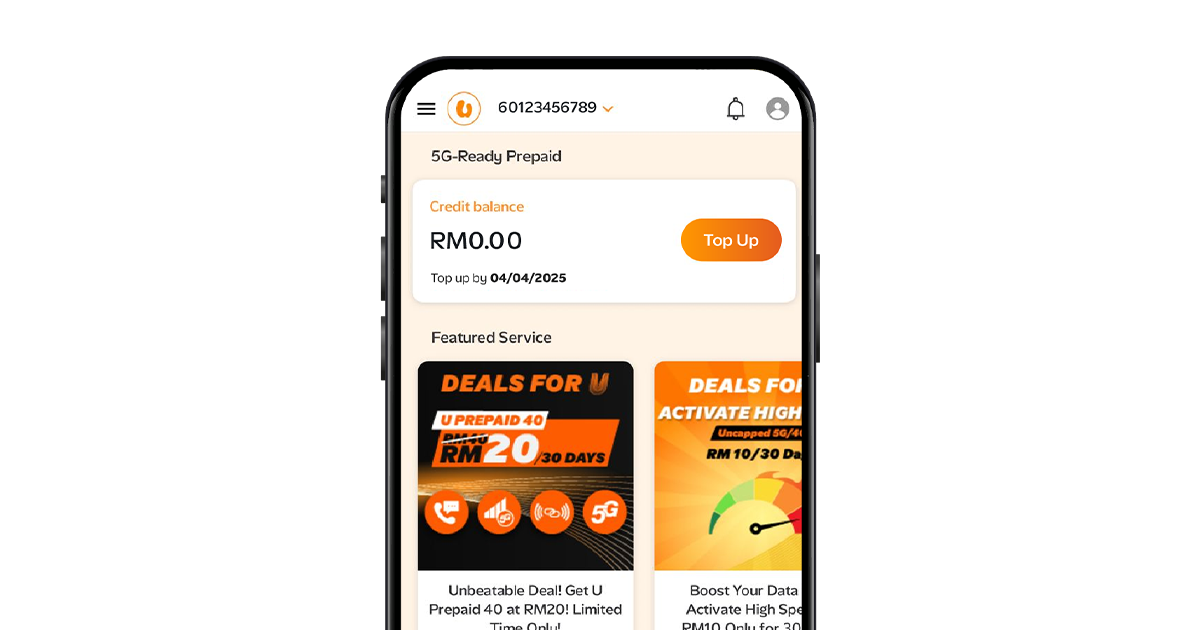 Prepaid Personalised Offers | U Mobile